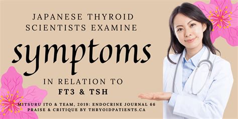 Japanese Thyroid Scientists Examine Symptoms In Relation To Ft3 And Tsh Thyroid Patients Canada