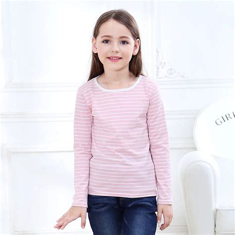 Badu Bg 2 12 години Детски памучни тениски с дълъг ръкав Раирани момчета Момичета Основни