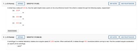 Solved 1 [ 3 Points] Details Sercp10 7 P 002 My Notes Ask