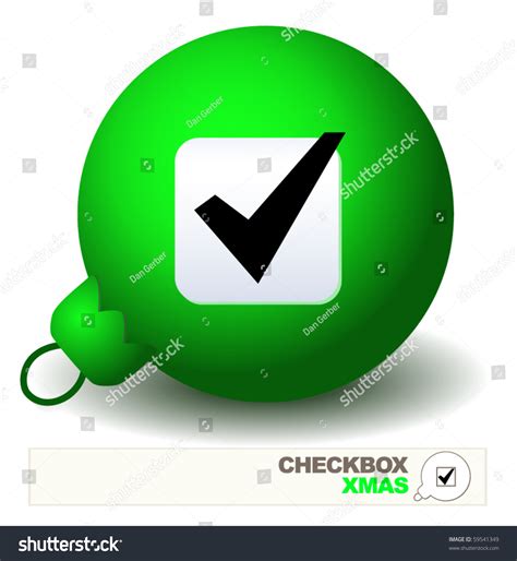 Stylized Checkbox Christmas Decoration Stock Vector Royalty Free