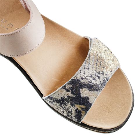 Klouds Ariel Ii Nude Python Leather Sandals Shoebedoo
