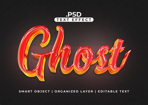 Premium Psd Ghost Text Effect