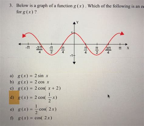 solved 3 below is a graph of a function g x which of the