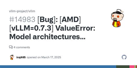 Bug Amd Vllm073 Valueerror Model Architectures Qwen25