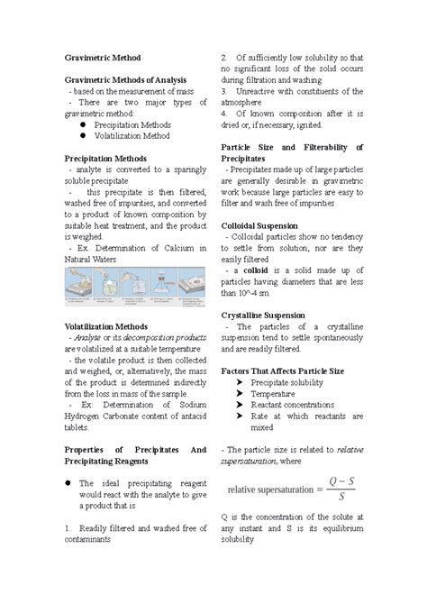 Gravimetric Method Gravimetric Gravimetric Method Gravimetric