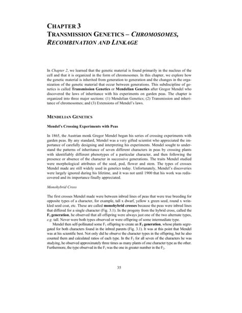 Chapter 3 Transmission Genetics
