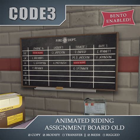 Second Life Marketplace C3 Riding Assignment Board Old Box V101 Second Life Marketplace C3 Riding Assignment Board Old Box V101