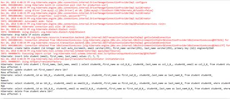 Hibernate Query Language Insert Update Select And Delete Example