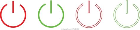 Power Button Set Turn On Off Stock Vector Royalty Free 2479686193 Shutterstock