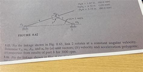 8 15 For The Linkage Shown In Fig 8 63 Link 2