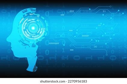 Ai Robot Binary Coding Processing Over Stock Vector Royalty Free Shutterstock