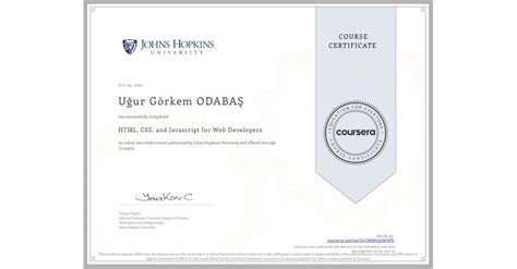I Have Successfully Completed The Htmlcss And Javascript For Web