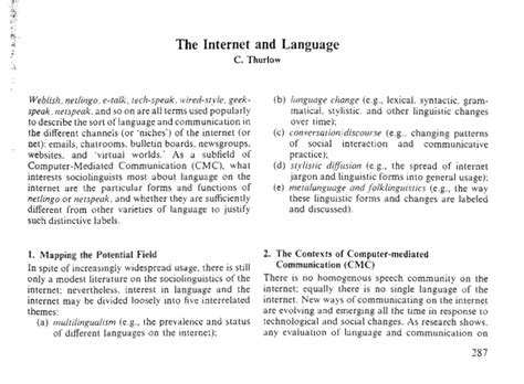 PDF The Internet And Language