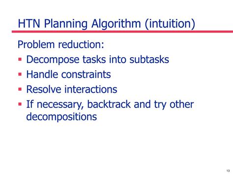PPT Hierarchical Task Network HTN Planning PowerPoint Presentation ID