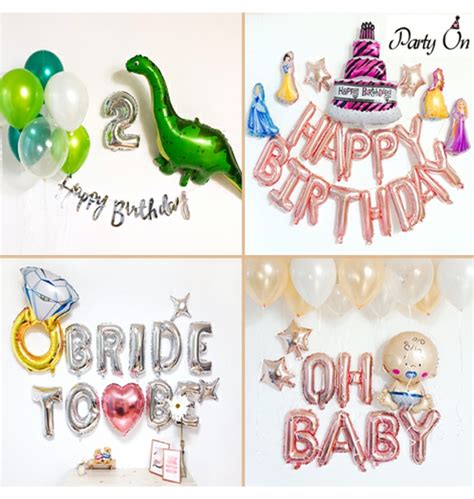 파티온 파티용품모음생일파티브라이덜샤워베이비샤워꽃팔찌은박풍선풍선세트상품 등 티몬