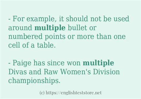 In Sentence Use Of Multiple Englishteststore Blog