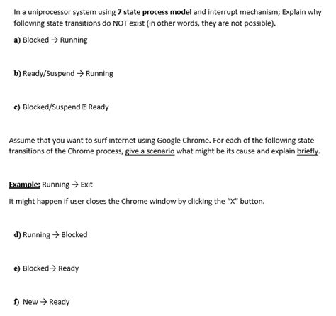 Solved In A Uniprocessor System Using 7 State Process Model