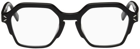 Mcq Black Hexagonal Glasses Mcq Alexander Mcqueen