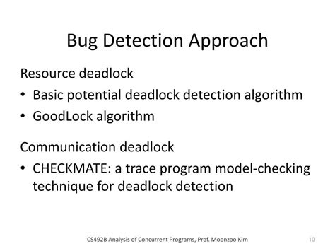 Ppt Deadlock Bug Detection Techniques Powerpoint Presentation Free