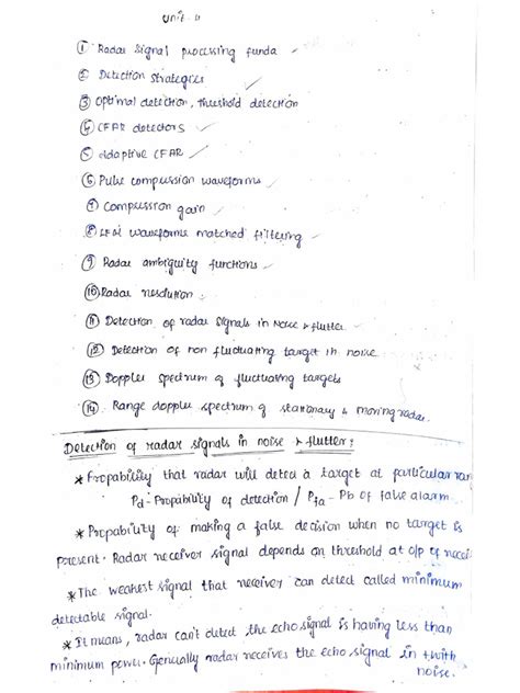 radar unit 4 notes pdf