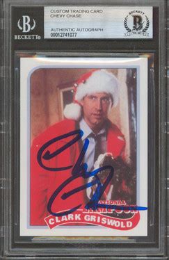 Chevy Chase Christmas Vacation Signed Griswold Custom Trading Card Bas