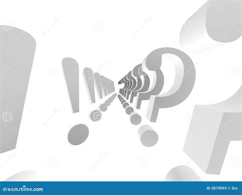 Exclamation And Question Marks Stock Illustration Illustration Of Chromeplated Eyebrow 3079093