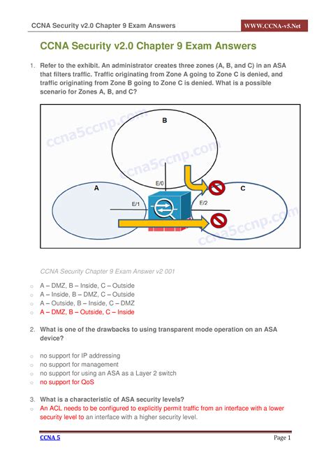 PDF CCNA Security V Chapter Exam Answers Security V