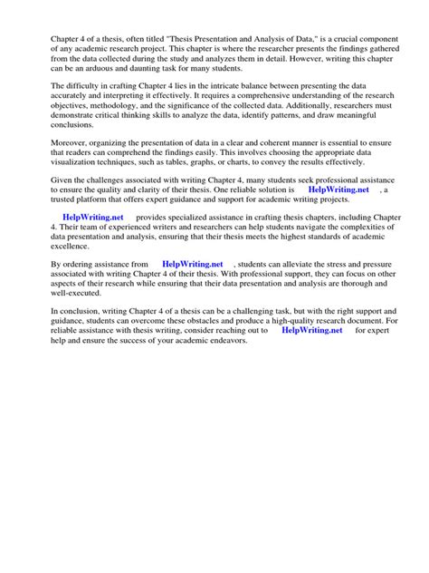 Chapter 4 Thesis Presentation And Analysis Of Data Pdf Thesis Data