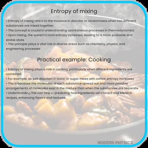 Entropy Of Mixing Principles Calculations And Impact