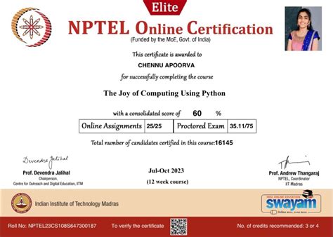 apoorva chennu on linkedin nptel thejoyofcomputing learningjourney certificateofcompletion…