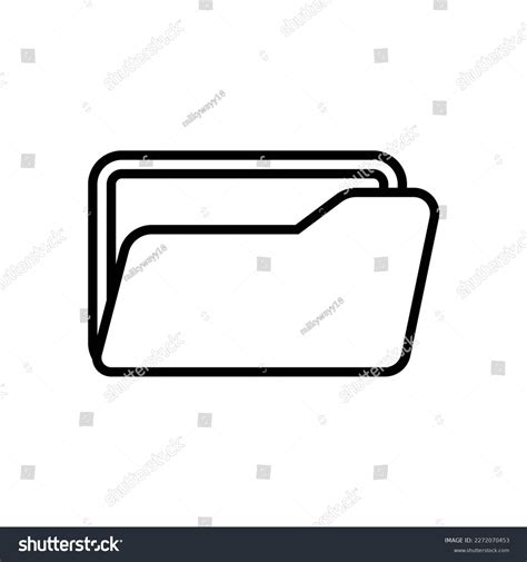 Folder Icon File Vector Office Illustration Stock Vector Royalty Free Shutterstock