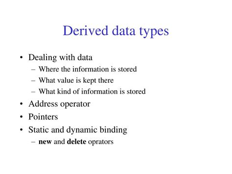 PPT Derived Data Types PowerPoint Presentation Free Download ID
