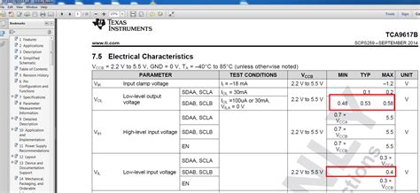 tca9617b vil of tca9617b interface forum interface ti e2e