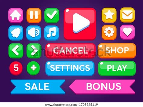game ui set complete elements of graphical user interface gui to build