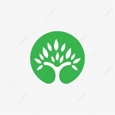 Tree Logo Template Green Background Decoration Vector Green