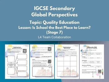 Worksheets Pack IGCSE Global Perspective Alternative Education Stage 7