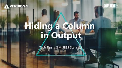 Hiding Columns In Output In Ibm Spss Statisticspptx