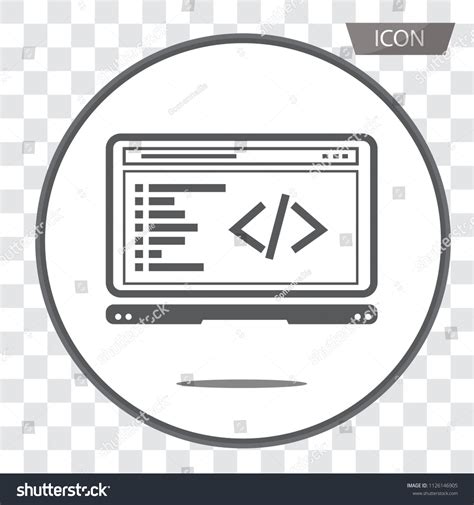 Coding Icon Vector Coding Computer Isolated Stock Vector Royalty Free