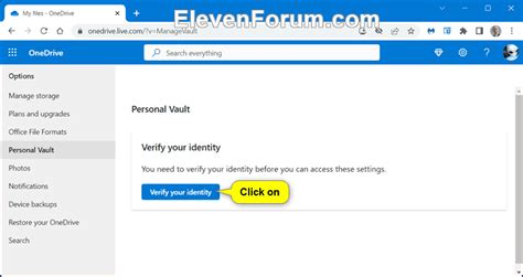 Enable Or Disable Onedrive Personal Vault Windows 11 Forum