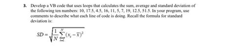 solved 3 develop a vb code that uses loops that calculates