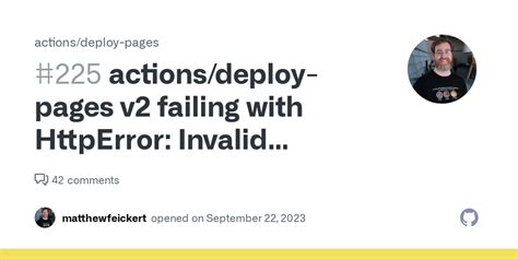 actions deploy pages v2 failing with error invalid artifact url