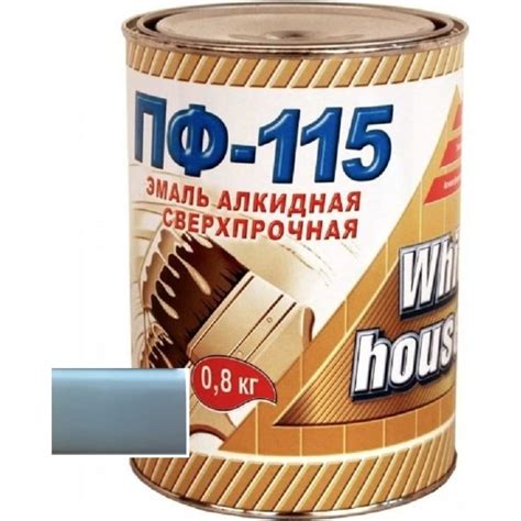Эмаль White House ПФ-115 (серая; 0.8 кг) 15236 - выгодная цена, отзывы ...