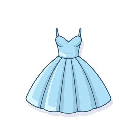 Premium Vector Vector Of A Blue Dress On A White Background