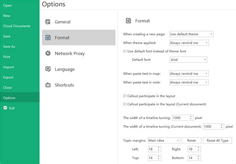 Set Topic Margin Edrawmind