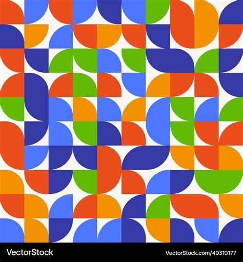 Colorful Abstract Retro Geometric Seamless Pattern