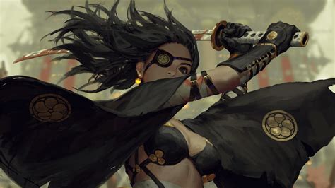 Samurai Girl Katana Fantasy Art 4k 95 Wallpaper Pc Desktop