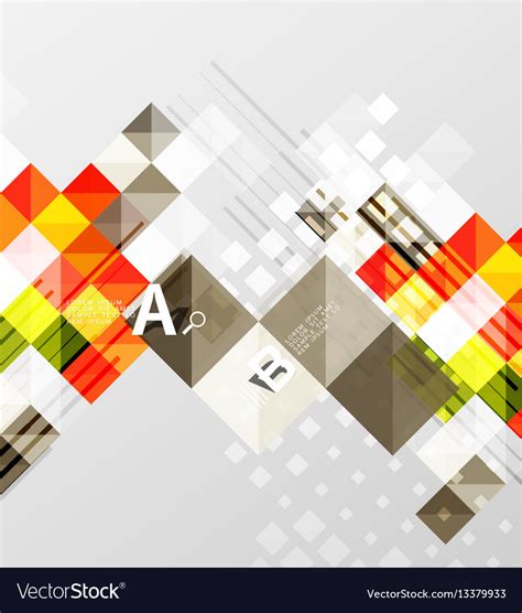 Square Elements With Infographics And Options Vector Image