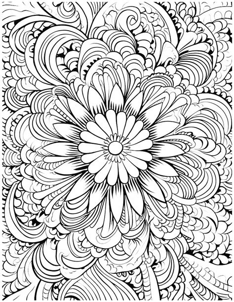 Kolorowanka Artystyczna Z Kwiatem Do Druku