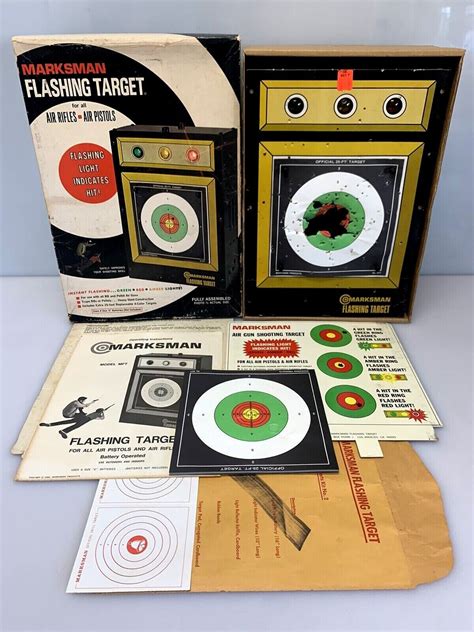 Vintage 1969 Marksman Flashing Target Air Rifles Pistols Bb Pellet Gun