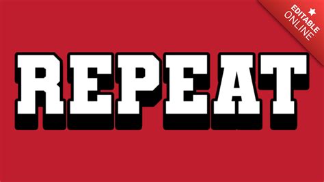 Repeat | Text Effect Generator | TextStudio